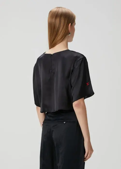 PCFG Pure Silk Oversized Crop Top