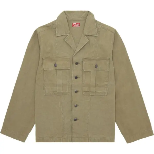 FORTELA Richard Japan Cotton Overshirt - Sage