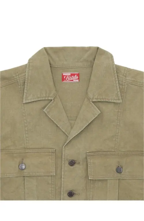 FORTELA Richard Japan Cotton Overshirt - Sage