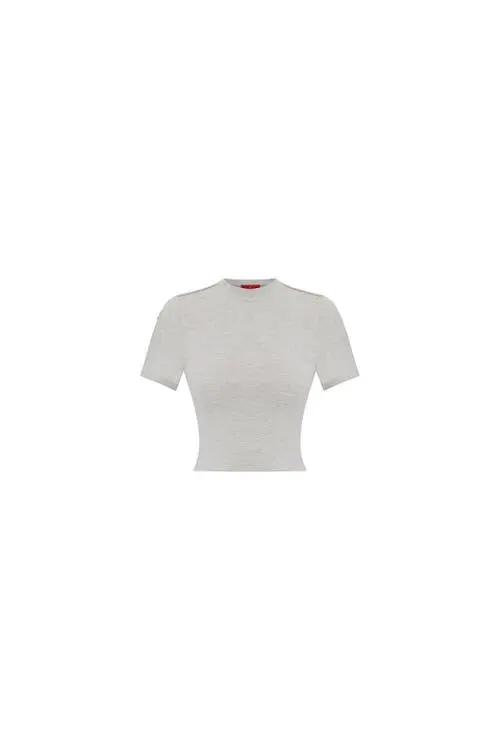 PCFG Cotton Slim Fit Crop Tee - Grey