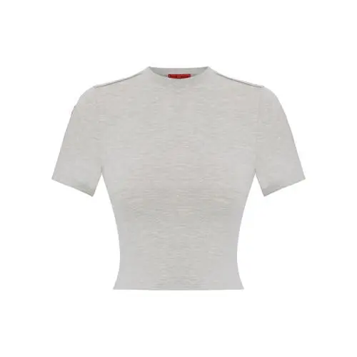 PCFG Cotton Slim Fit Cropped T-shirt - Grey