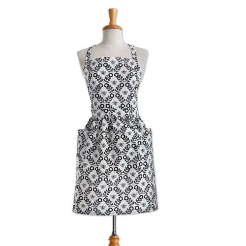 TAG Bee Hostess Cotton Baking Apron With Pockets And Ties - Black