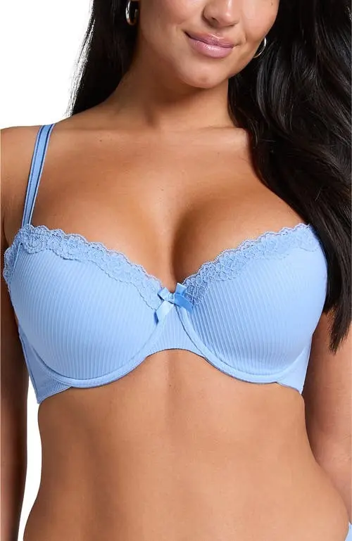 Hunkemoller Lola Padded Underwired Bra - Bel Air Blue