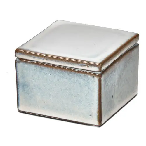 TAG Decorative Stoneware Box For Summer Home Decor - White