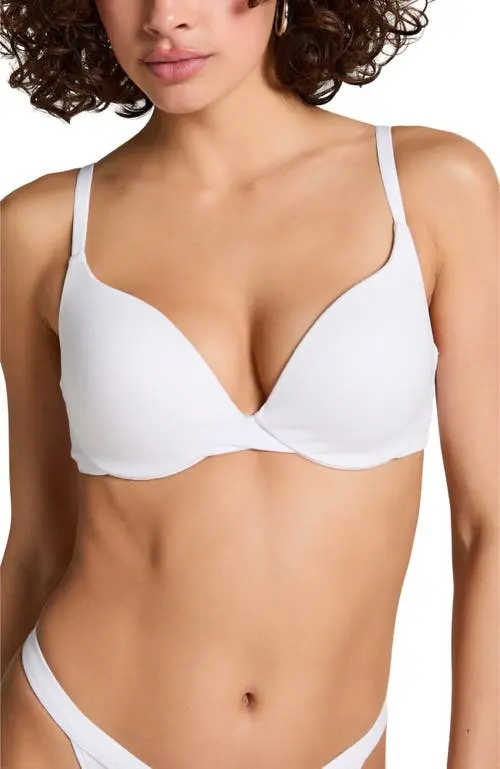 Hunkemoller Cotton Padded Underwired Push-up Bra - Bright White