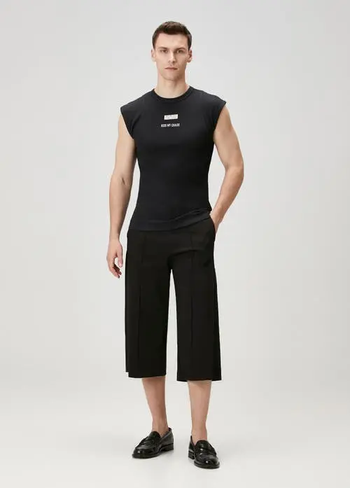 PCFG Rib Tank Top With Patch - Black