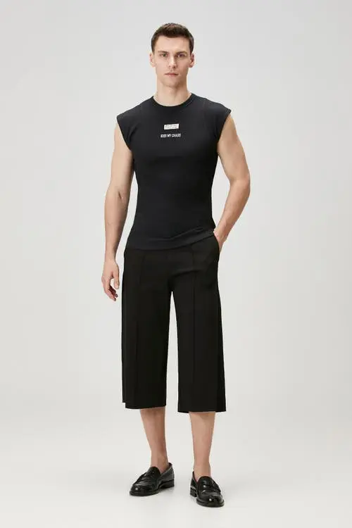 PCFG Rib Tank Top With Patch - Black