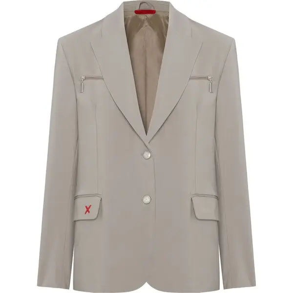 PCFG Cotton Zip Detail Woven Blazer