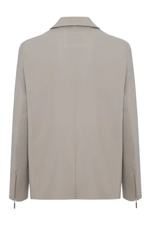 PCFG Cotton Zip Detail Woven Blazer