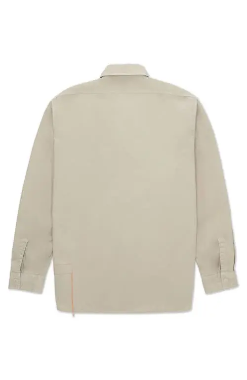 FORTELA Workt Cotton Shirt - Khi