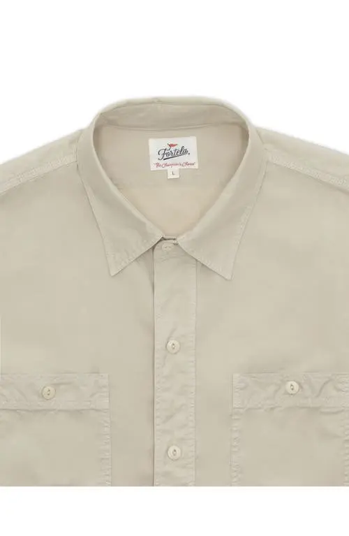 FORTELA Workt Cotton Shirt - Khi