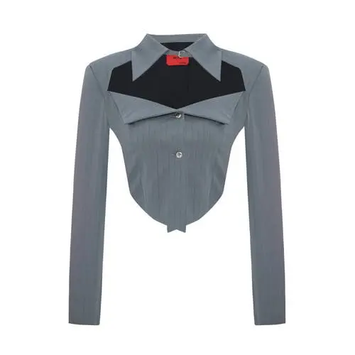 PCFG Woven Striped Shirt With Metal Button