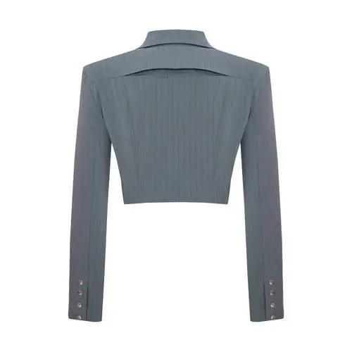 PCFG Woven Striped Shirt With Metal Button