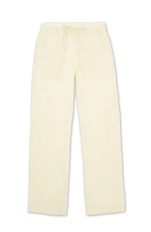 FORTELA Jaleh Drawstring Linen Trousers - Milk