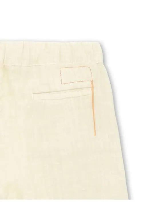 FORTELA Jaleh Drawstring Linen Trousers - Milk