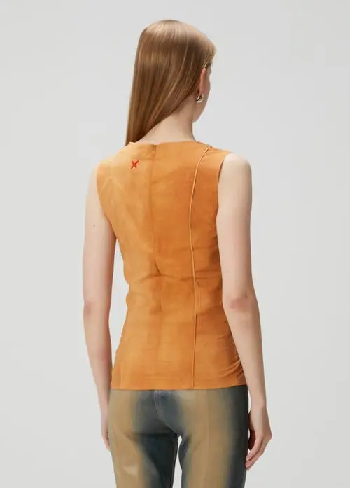 PCFG Sleeveless Top With Criss-cross Detail