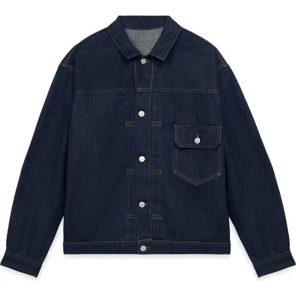 FORTELA Type Indigo Rinse Denim Jacket - Blue