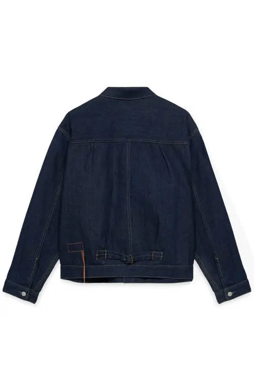 FORTELA Type Indigo Rinse Denim Jacket - Blue