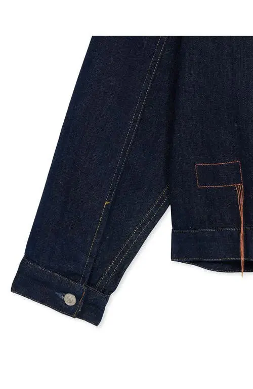 FORTELA Type Indigo Rinse Denim Jacket - Blue