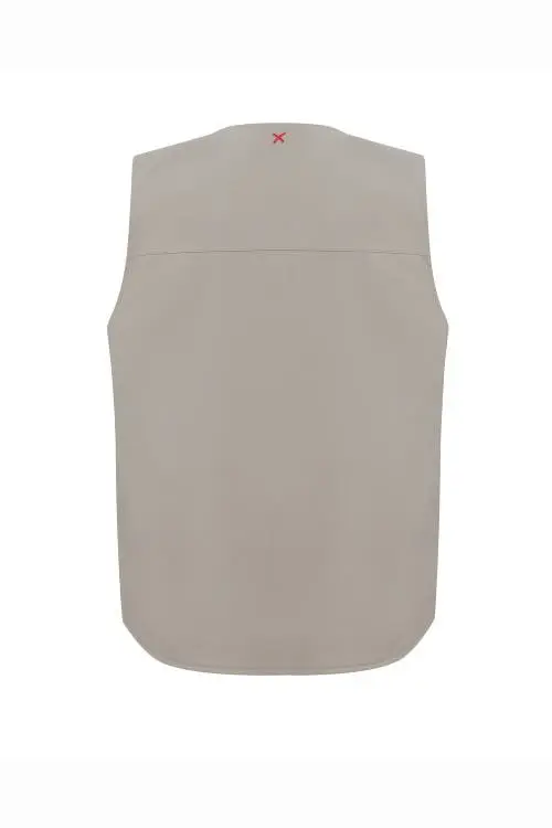 PCFG Cotton Woven Vest With Zip Detail