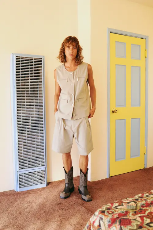 PCFG Cotton Woven Vest With Zip Detail