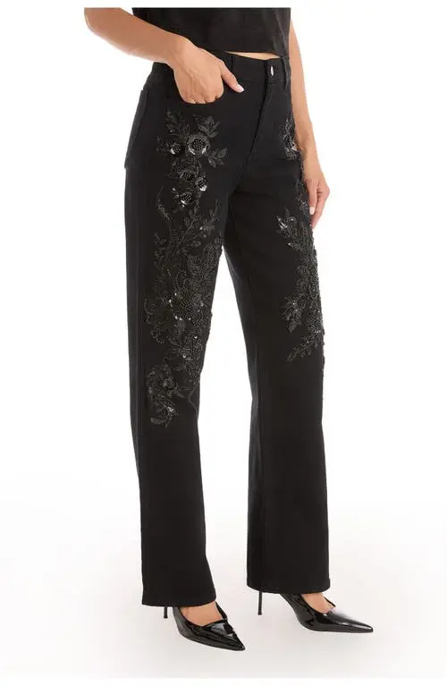 THE NOLI SHOP Floral Sequin Jeans