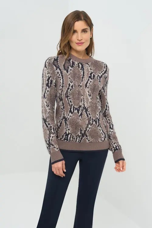 Anatomie Printed Archer Removable Turtleneck Sweater
