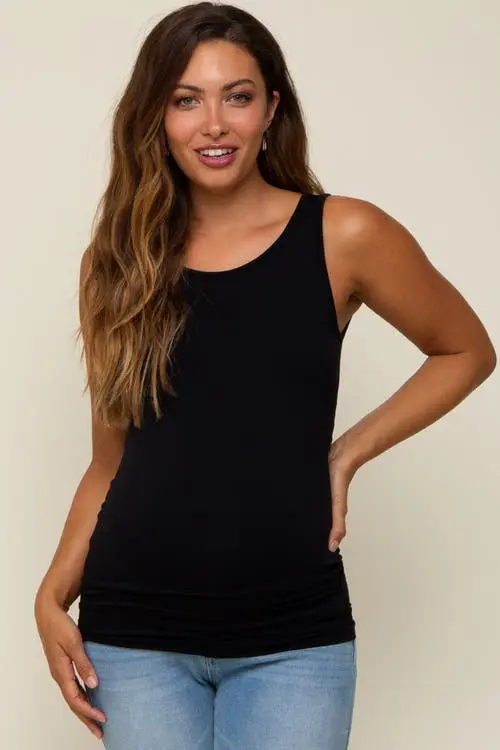 PINKBLUSH Basic Seamless Tank - Black