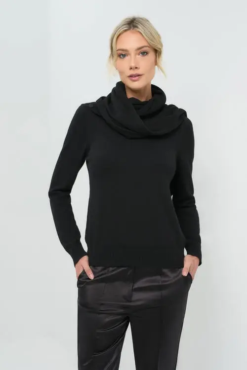 Anatomie Seneca Cashmere Blend Sweater With Scarf