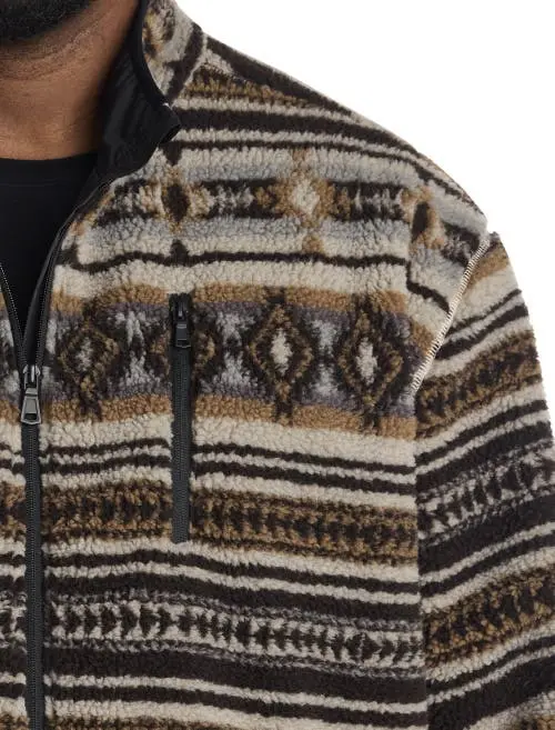 TRUE NATION BY DXL Big & Tall Abstract Printed Fleece Jacket