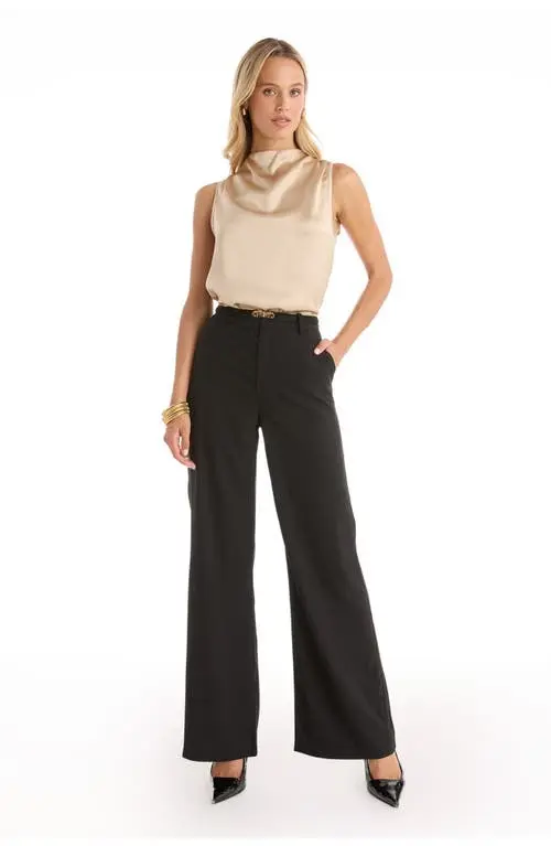 THE NOLI SHOP Martina Belted Trousers - Black