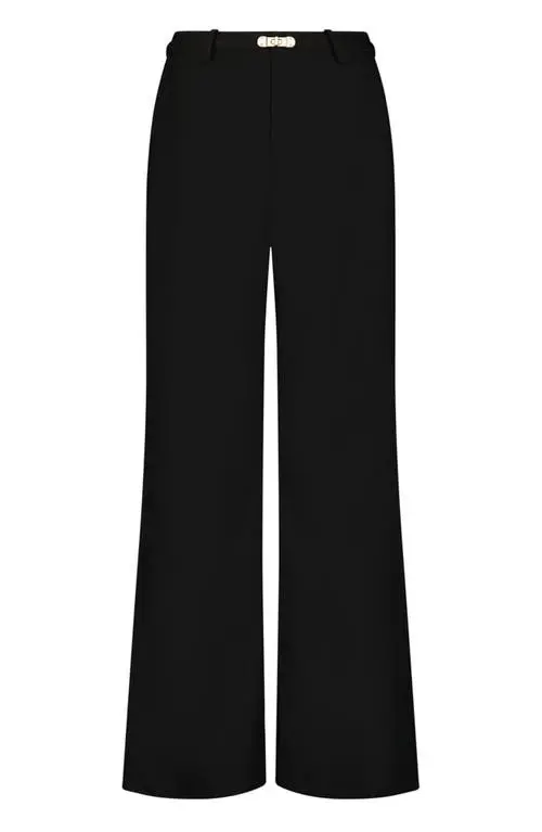THE NOLI SHOP Martina Belted Trousers - Black