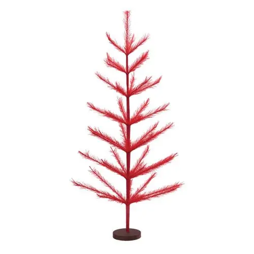 CAROL & FRANK 36" X 10" Pampas Tree Figurines - Red