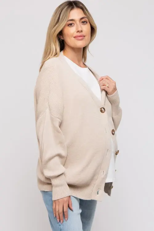 PINKBLUSH Basic Ribbed Cardigan Sweater
