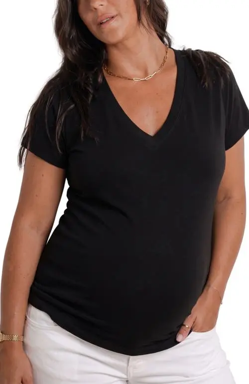 NOM MATERNITY The Nursing Tee - Black