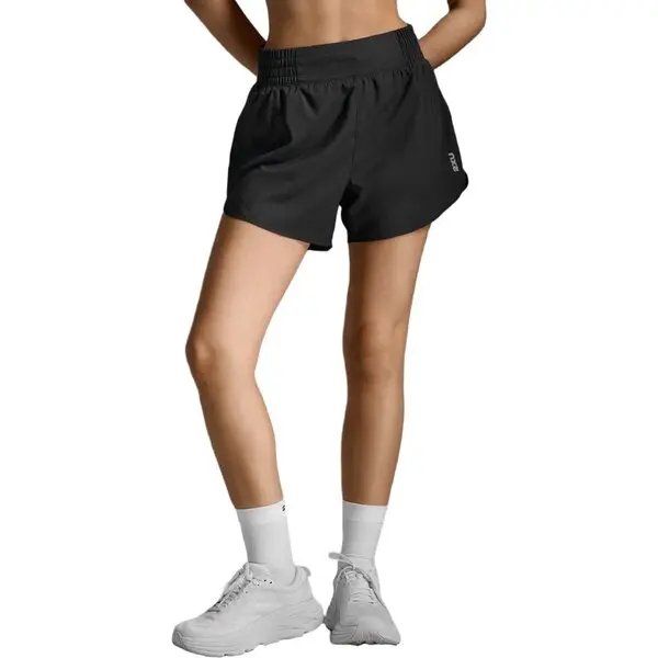 2xu Aero Hi-rise 4" Shorts - Black/silver Reflective
