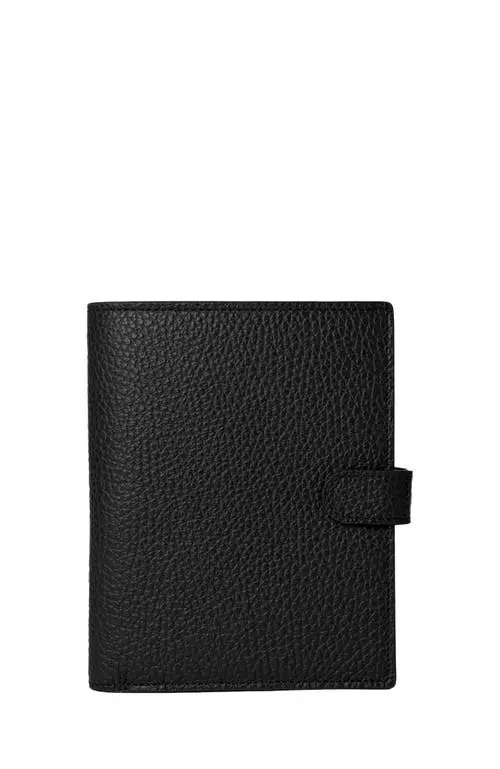 HYER GOODS Upcycled Italian Leather Passport Wallet - Black
