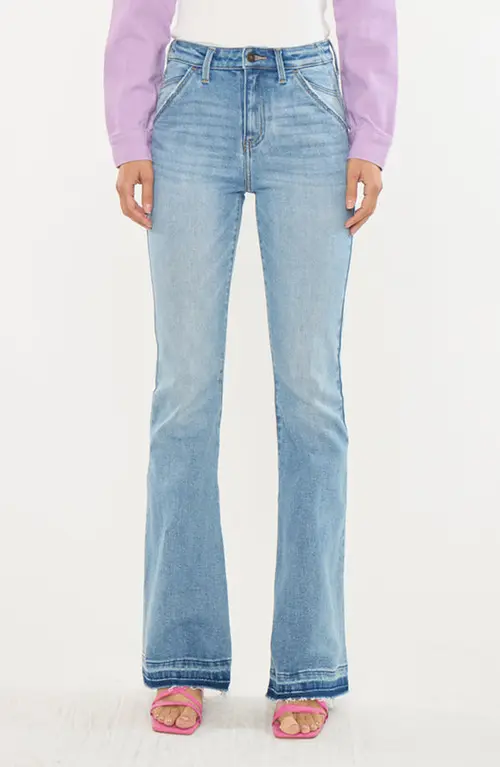KANCAN High-rise Flare Stretch Jeans - Medium Wash