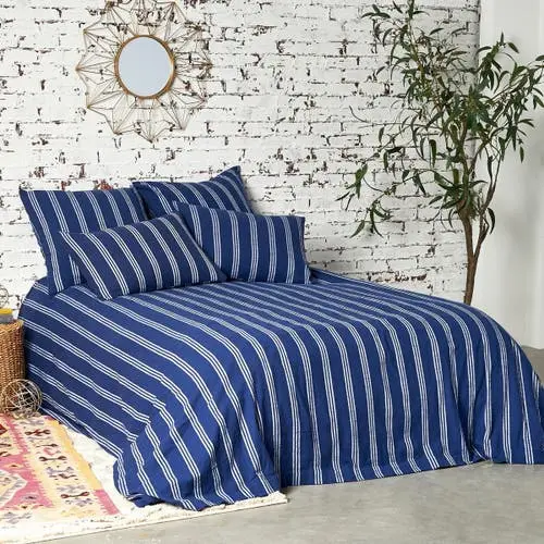 CAROL & FRANK Perry Duvet Cover - Blue