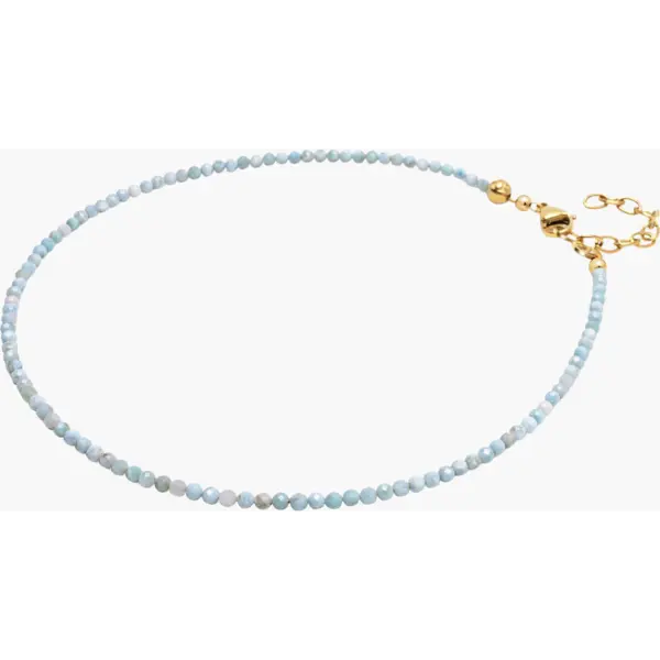 NIALAYA Larimar Faceted Choker Necklace - Light Blue