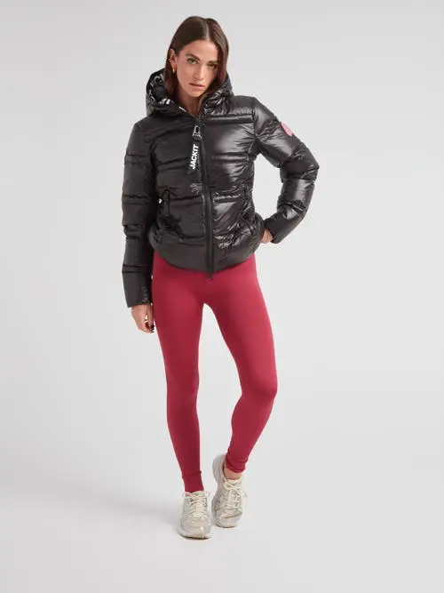 JACK1T R4d Tramline Racer Hooded Puffer Jacket - Black/black