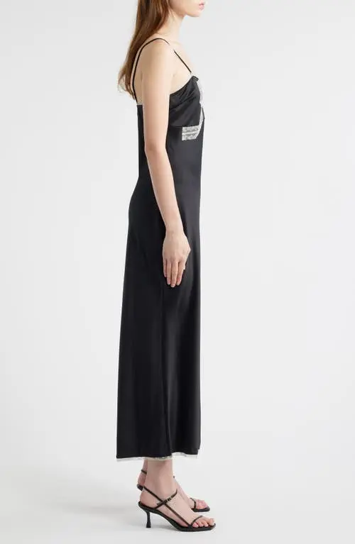 LoveShackFancy Isolie Lace Satin Maxi Dress