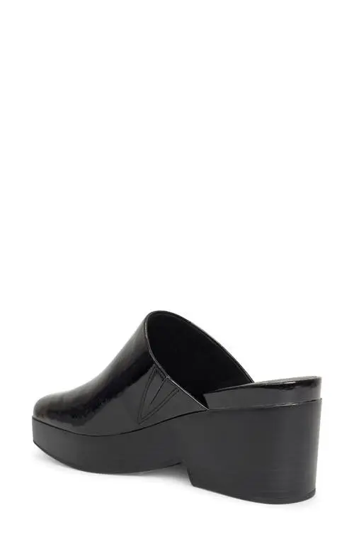 Aerosoles Leather Wedge Mule - Black Patent