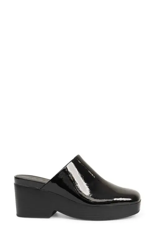 Aerosoles Leather Wedge Mule - Black Patent