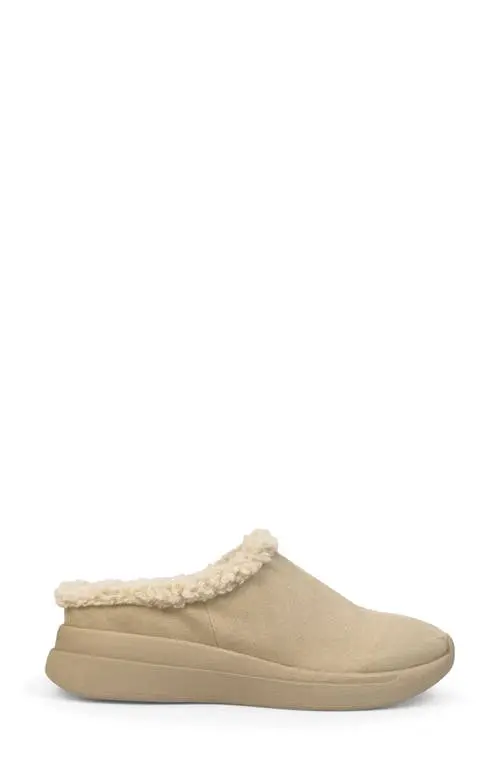 Aerosoles Flory Faux Shearling Slipper - Stone Suede Shearling