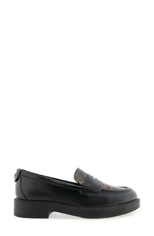 Aerosoles Poeta Penny Loafer - Black/tobacco Multi