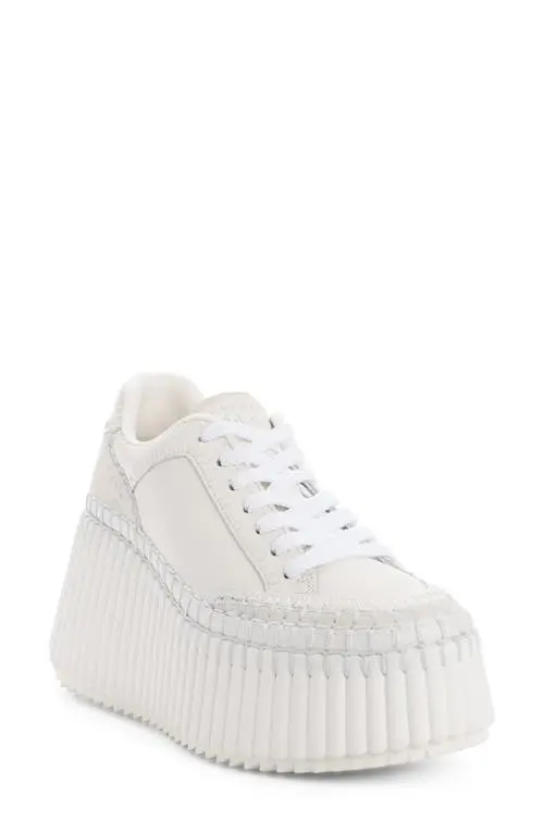 Chloé Nama Platform Sneakers - White