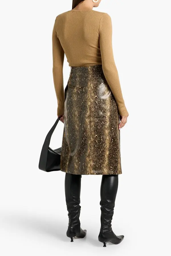 Max Mara Trikot Ribbed Silk And Cashmere-blend Sweater - Camel