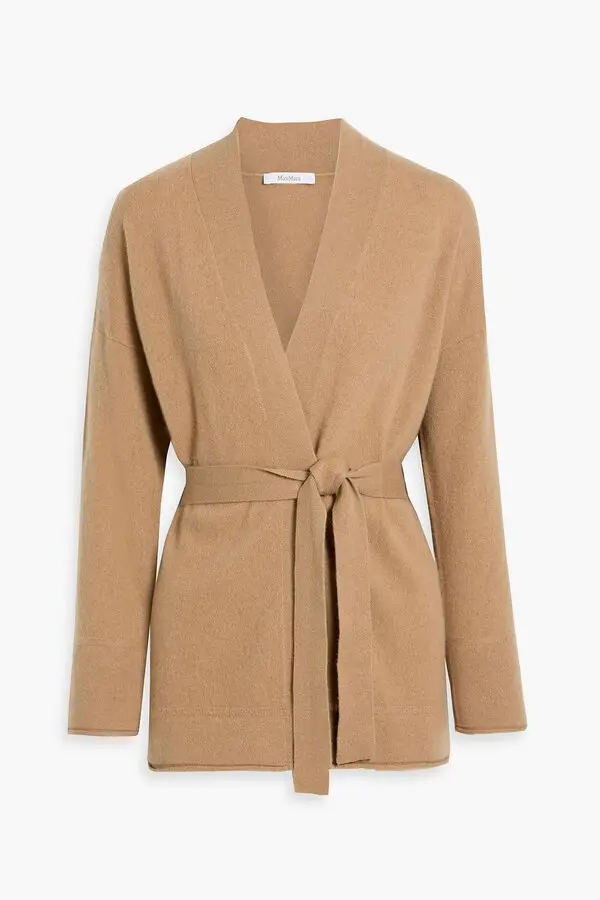 Max Mara Cashmere Cardigan With Detachable Tie