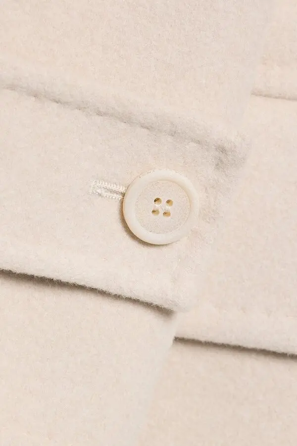 Max Mara Nogara Wool And Cashmere-blend Felt Coat - Ecru